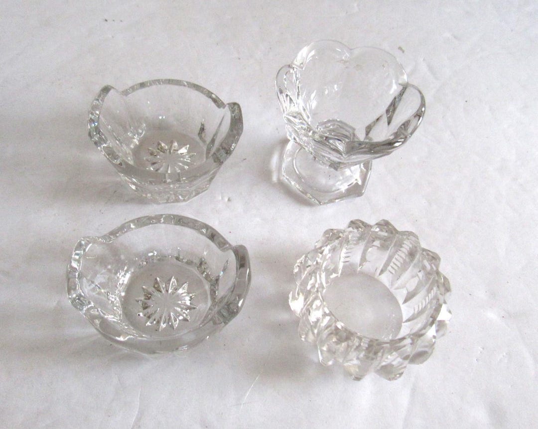 Lot of Vintage Glass Open Salt Dips #1 - Etsy