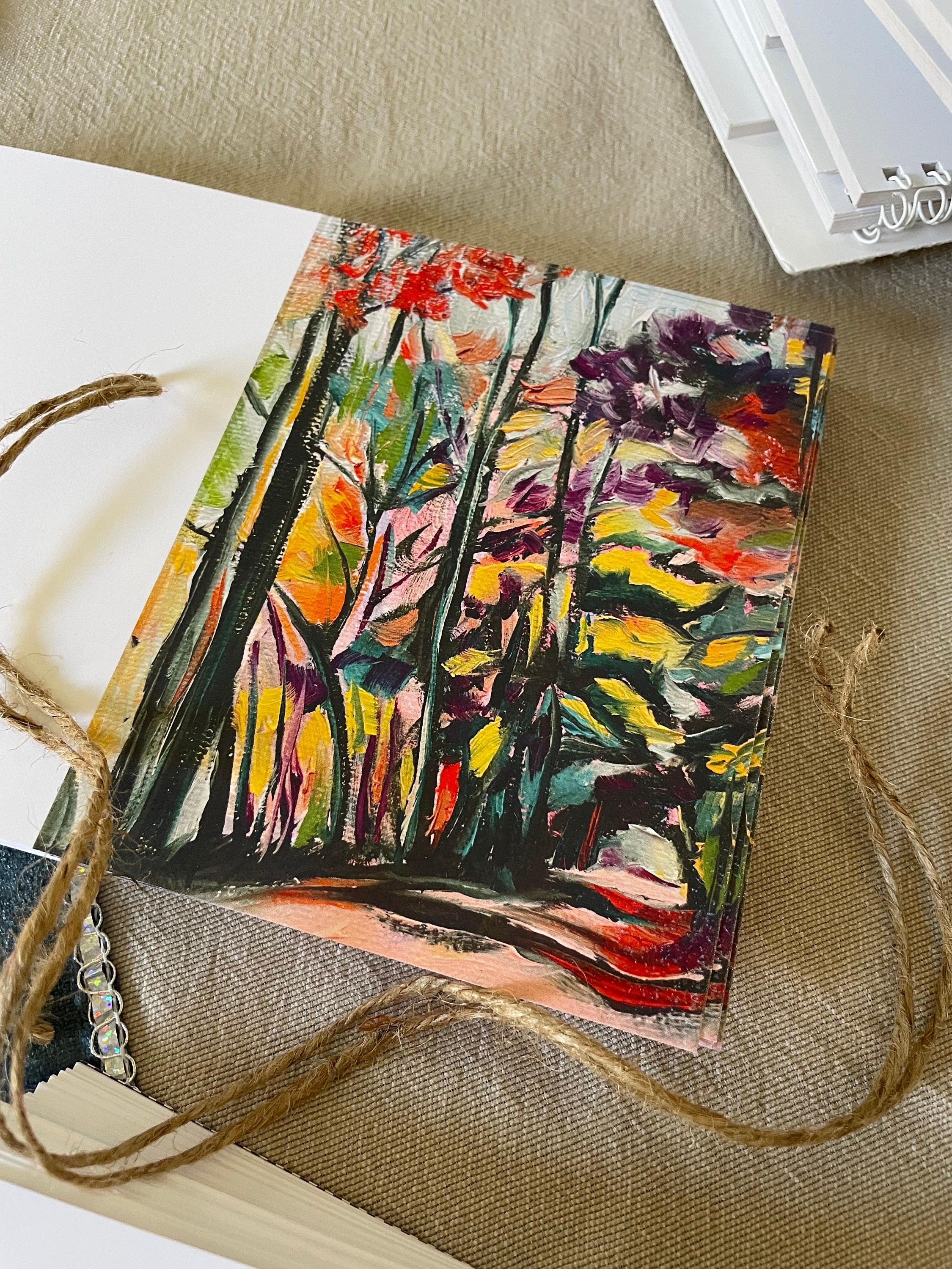 Fall Colors Card 5 Pack 4x5.5 blank Folded Greeting - Etsy