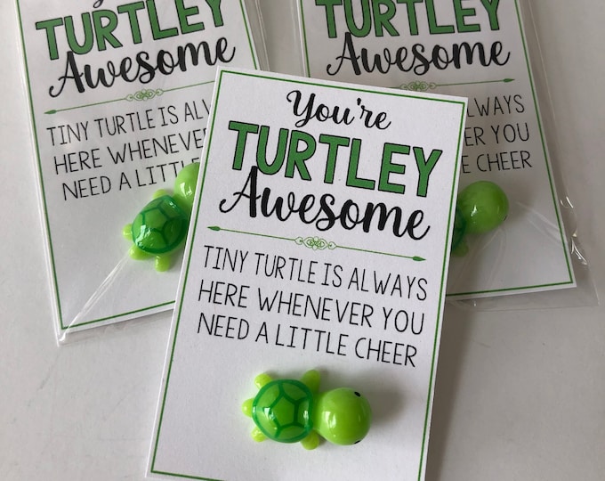 You're TURTLEY AWESOME Tiny Turtle Good Luck Charm, Lucky Charm Sweet ...
