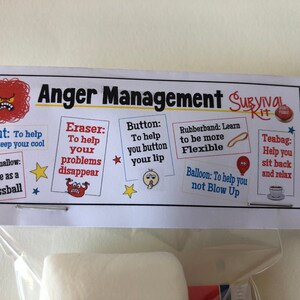 ANGER MANAGEMENT SURVIVAL Kit Funny Gag Gift Bags silly - Etsy