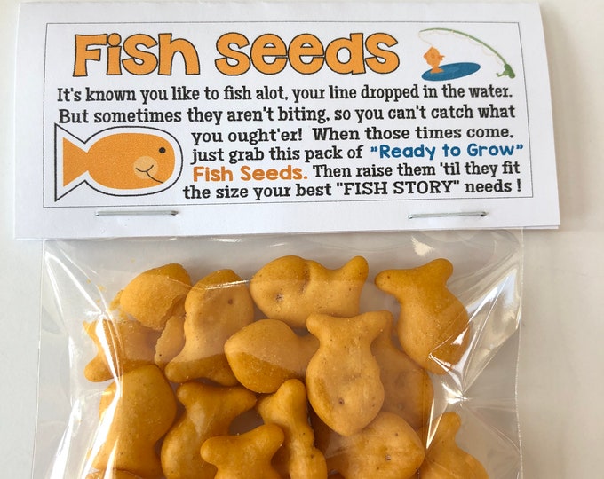 FISH SEEDS, Gag Gift Bags, Hilarious Birthday, White Elephant ,silly ...