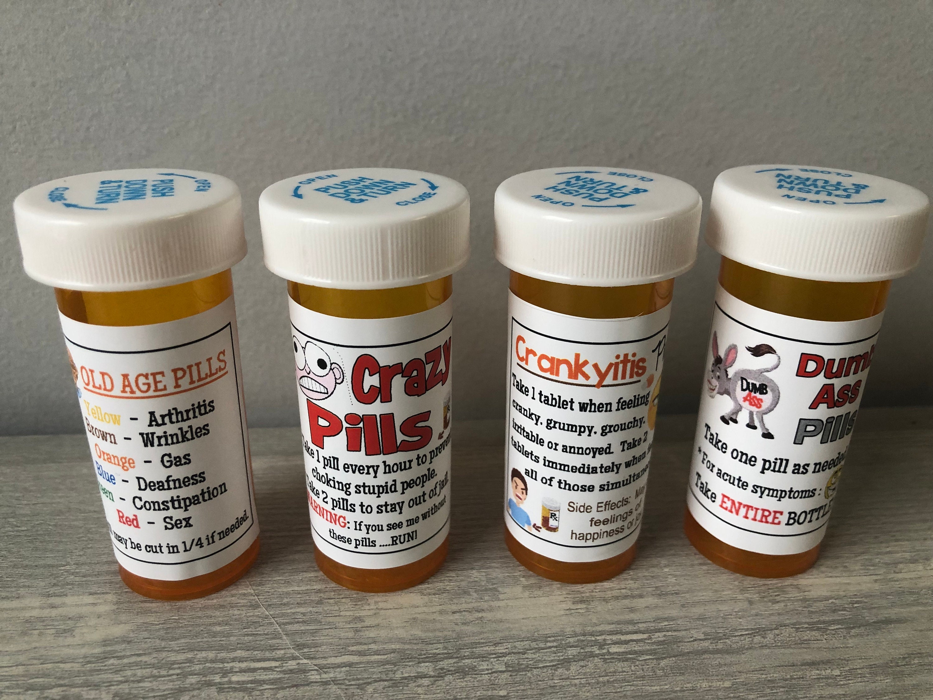 Gag Gifts -old Age, Nurse's Chill Pills, Mom's Anti Stress - Medicine ...
