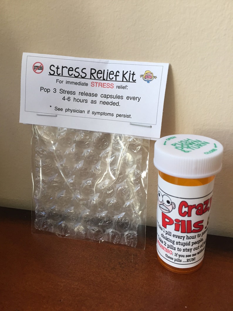 Gag Gifts Stress Relief Kit &crazy Pills Funny Gifts - Etsy