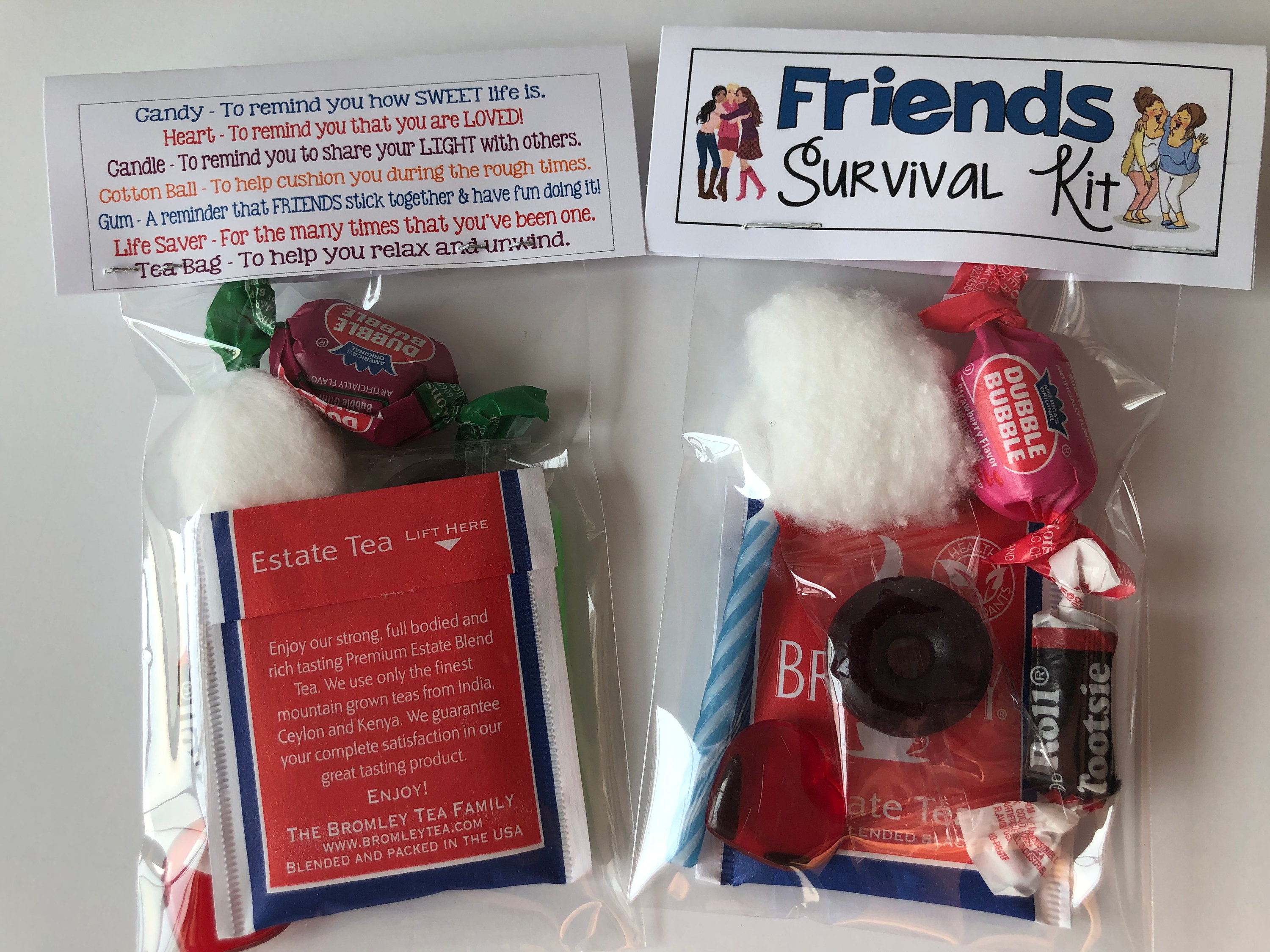 FRIENDS Survival Kit sweet Thoughts Goody Bag Happy | Etsy