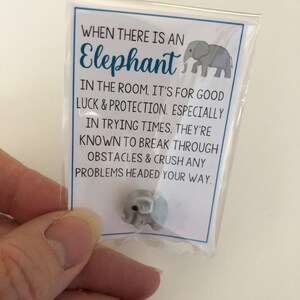 ELEPHANT Good Luck & Protection Tiny Elephant Charm, Lucky Charm ...