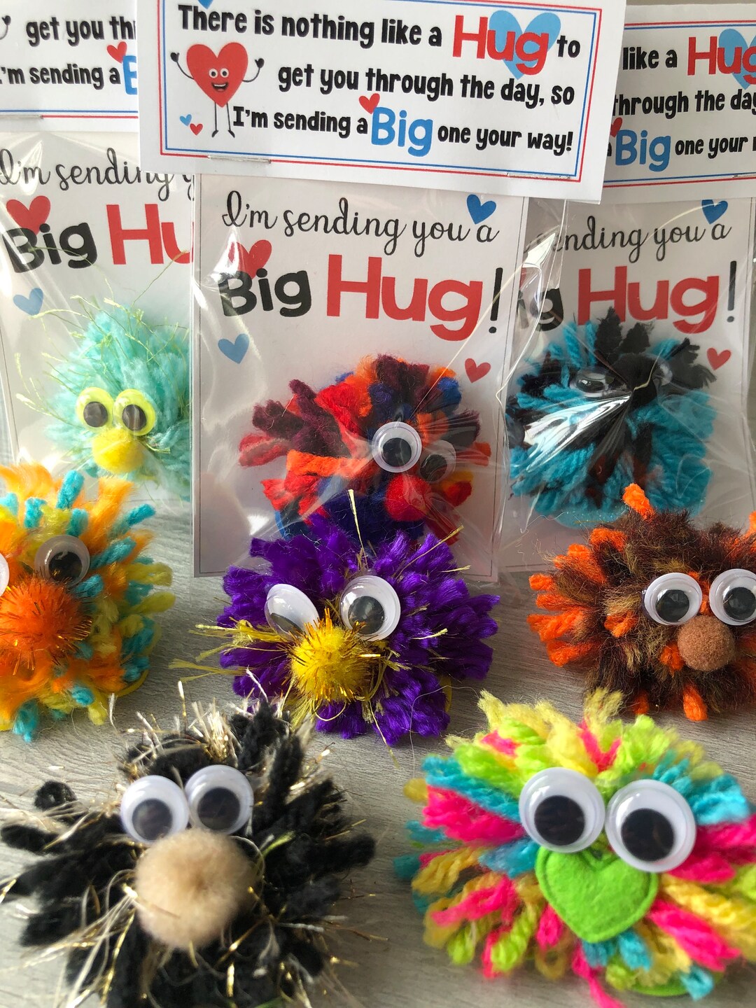 I'm Sending You a BIG HUG Cute Critter Monster sweet Thoughts Gift Bag ...