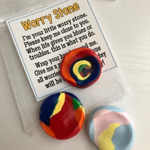 Worry Stone - Great for Kids With Anxiety, Sensory, Stress Toy, Fidget ...