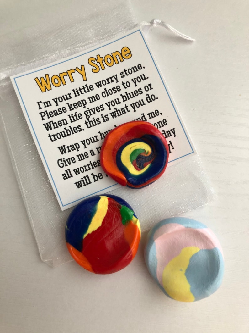 Worry Stone - Great for Kids With Anxiety, Sensory, Stress Toy, Fidget ...