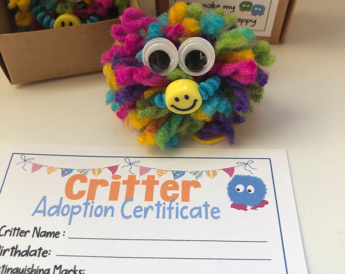 HAPPY MONSTER -for Kids & Adults, Calming, Anxiety Gift Bag, Little ...
