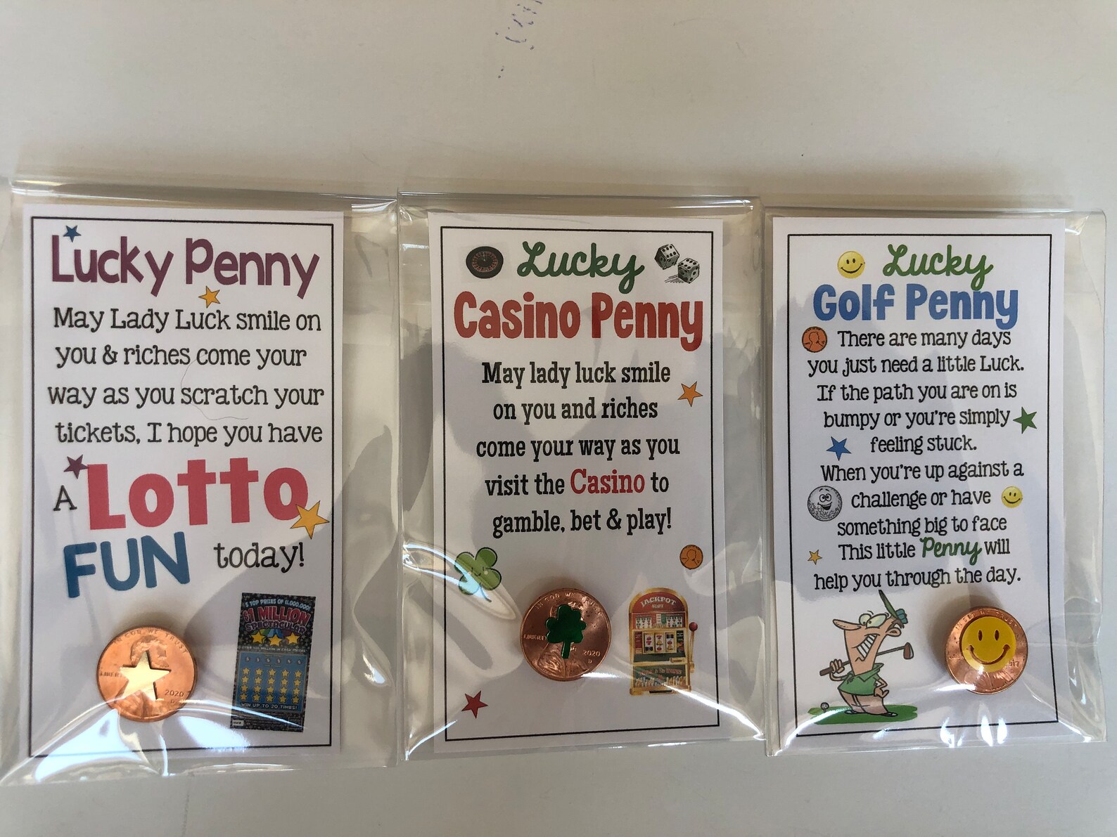 LUCKY PENNY Choice of 10 Designs sweet Thoughts Gift - Etsy