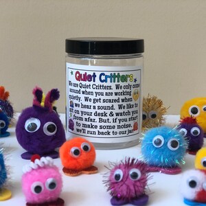 QUIET CRITTERS - Jar With Poem & Poms Teacher Resource, Classroom ...
