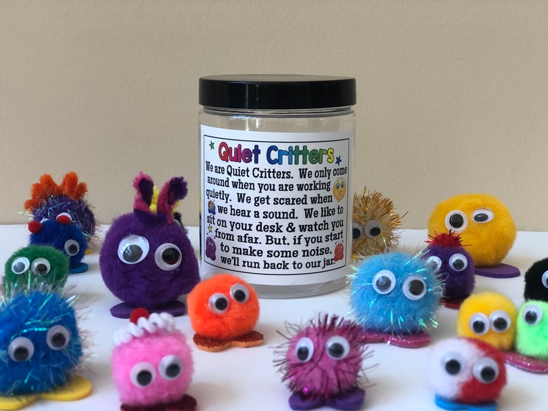 QUIET CRITTERS Jar With Poem & Poms Teacher Resource - Etsy QUIET CRITTERS Jar With Poem & Poms Teacher Resource - Etsy