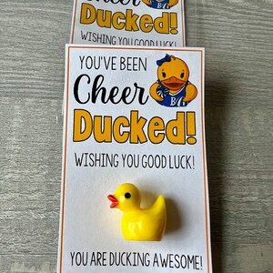 You've Been CHEER DUCKED! - Tiny Ducky Good Luck Charm, Lucky Charm ...