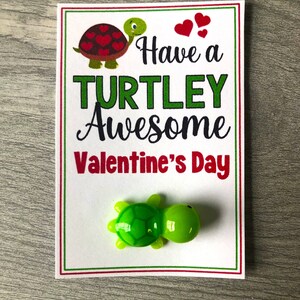 Have a TURTLEY AWESOME VALENTINE'S Day Mini Adorable Turtle, Good Luck ...