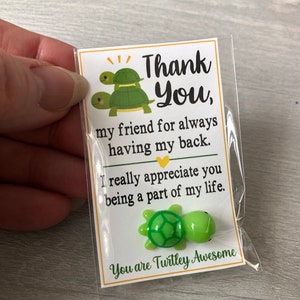 You're TURTLEY AWESOME, Tiny Turtle Good Luck Charm Gift Bag, THANK You ...
