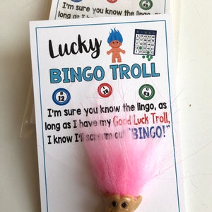 LUCKY BINGO TROLL - Adorable Good Luck Mini Troll Charm Doll - Bingo ...