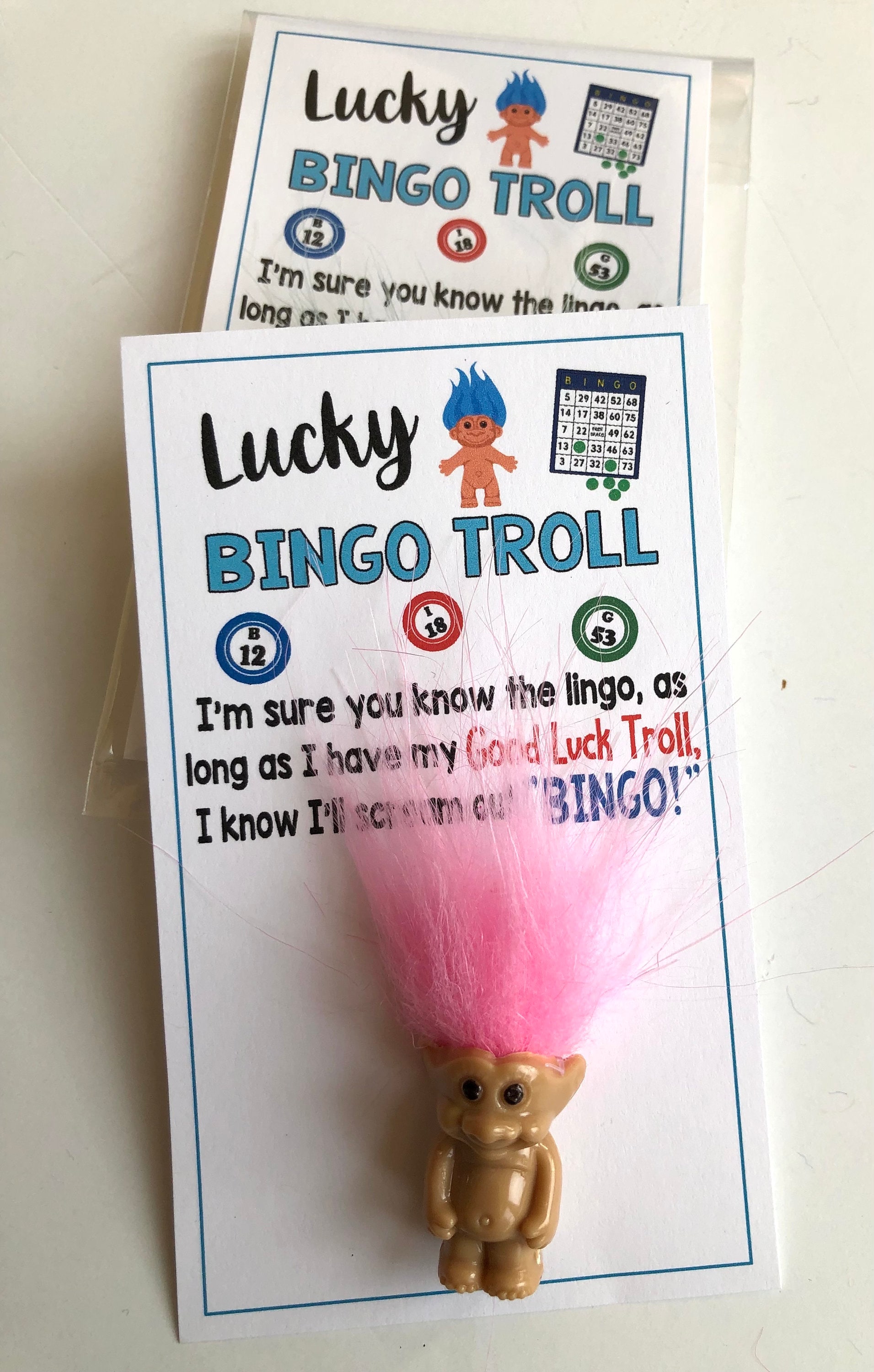 LUCKY BINGO TROLL - Adorable Good Luck Mini Troll Charm Doll - Bingo ...
