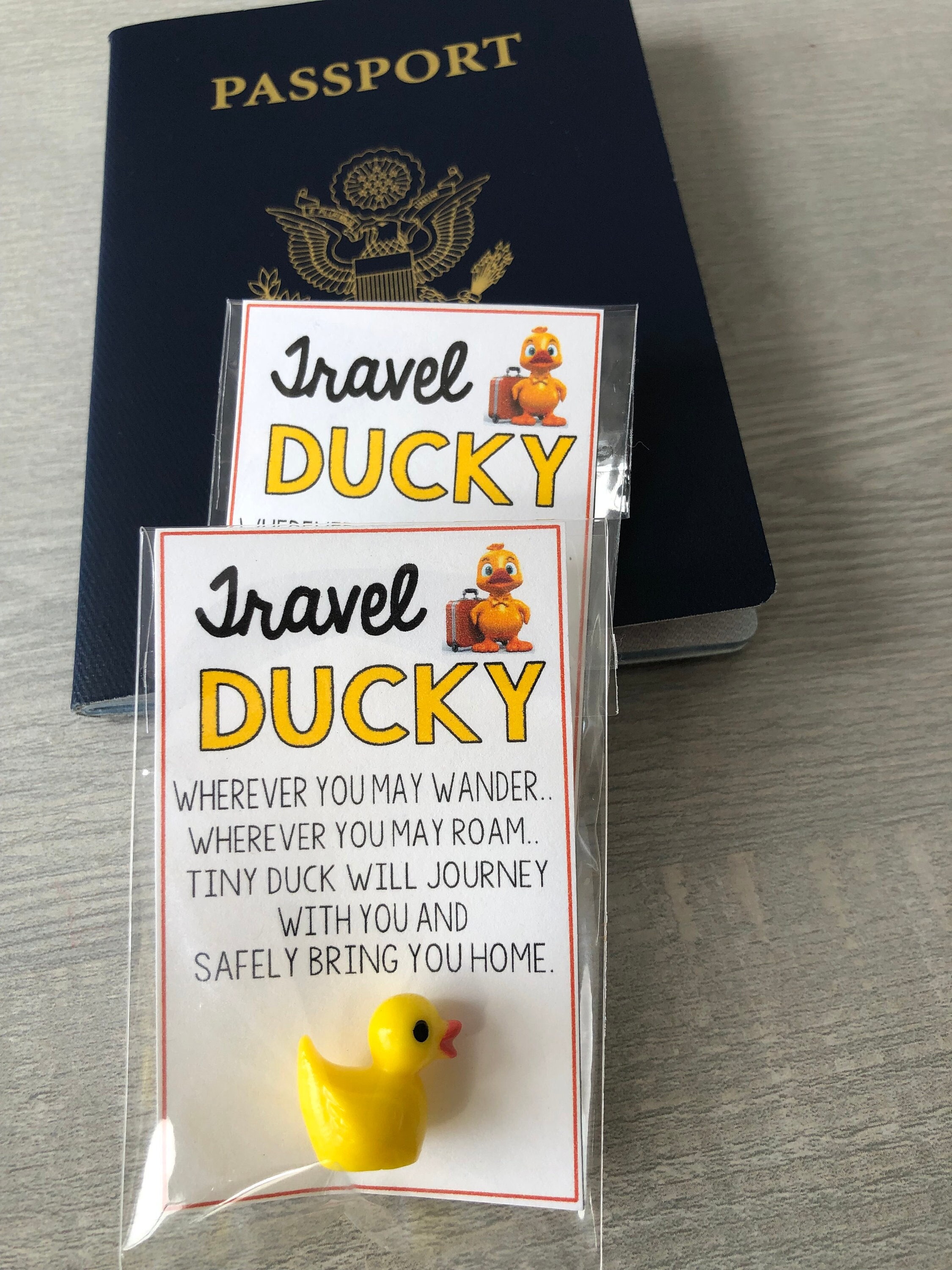 TRAVEL DUCKY Mini Adorable DUCK, Good Luck Charm, Safe Travels, Tiny ...