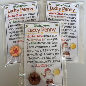 CHRISTMAS LUCKY PENNY Sweet Thoughts Gift Friends Lucky - Etsy