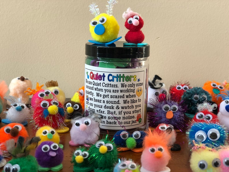 QUIET CRITTERS Jar With Poem & Poms Teacher Resource - Etsy QUIET CRITTERS Jar With Poem & Poms Teacher Resource - Etsy