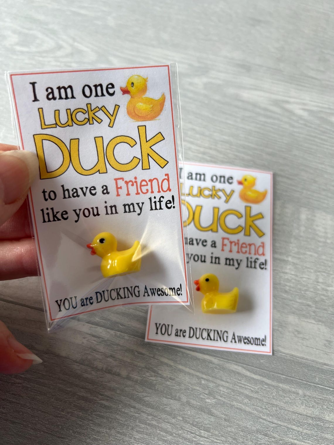 I Am One LUCKY DUCK to Have a FRIEND Like You! Mini Adorable Duck, Good ...