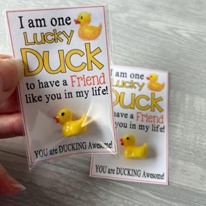 I Am One LUCKY DUCK to Have a FRIEND Like You! Mini Adorable Duck, Good ...