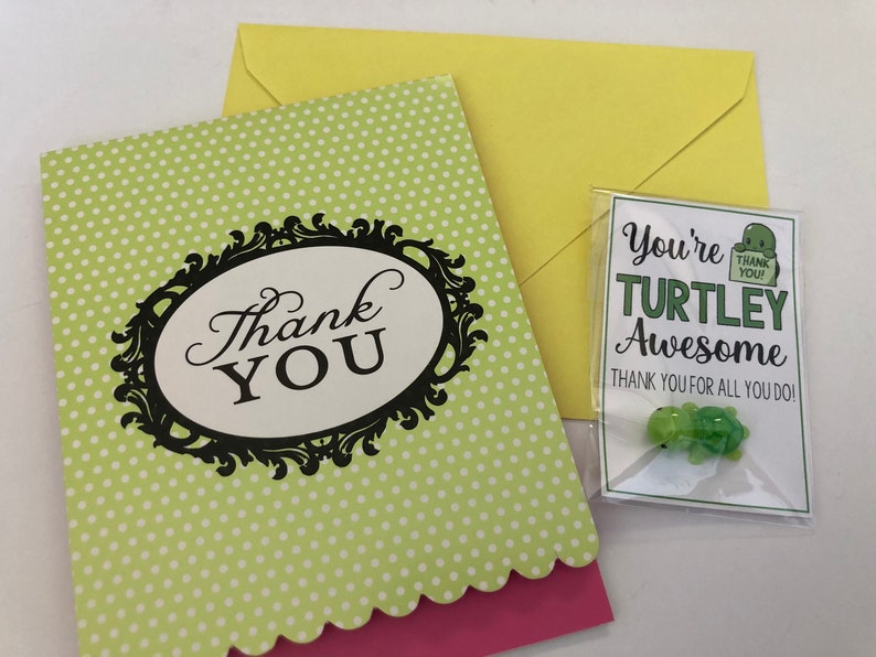 You're TURTLEY AWESOME, Tiny Turtle Good Luck Charm Gift Bag, THANK You ...