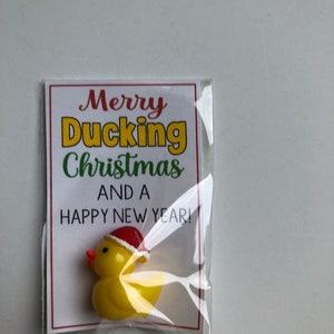 Merry DUCKING Christmas - Mini Duck, Ducky Good Luck Charm, Stocking ...
