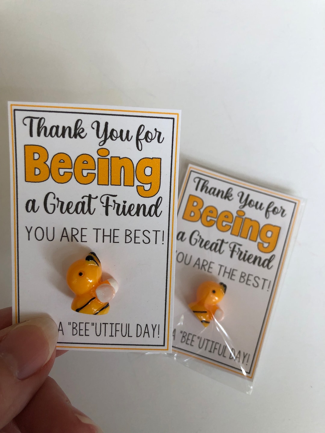 Thank You for BEEING a Great Friend - Mini Bee Good Luck Charm, Tiny ...
