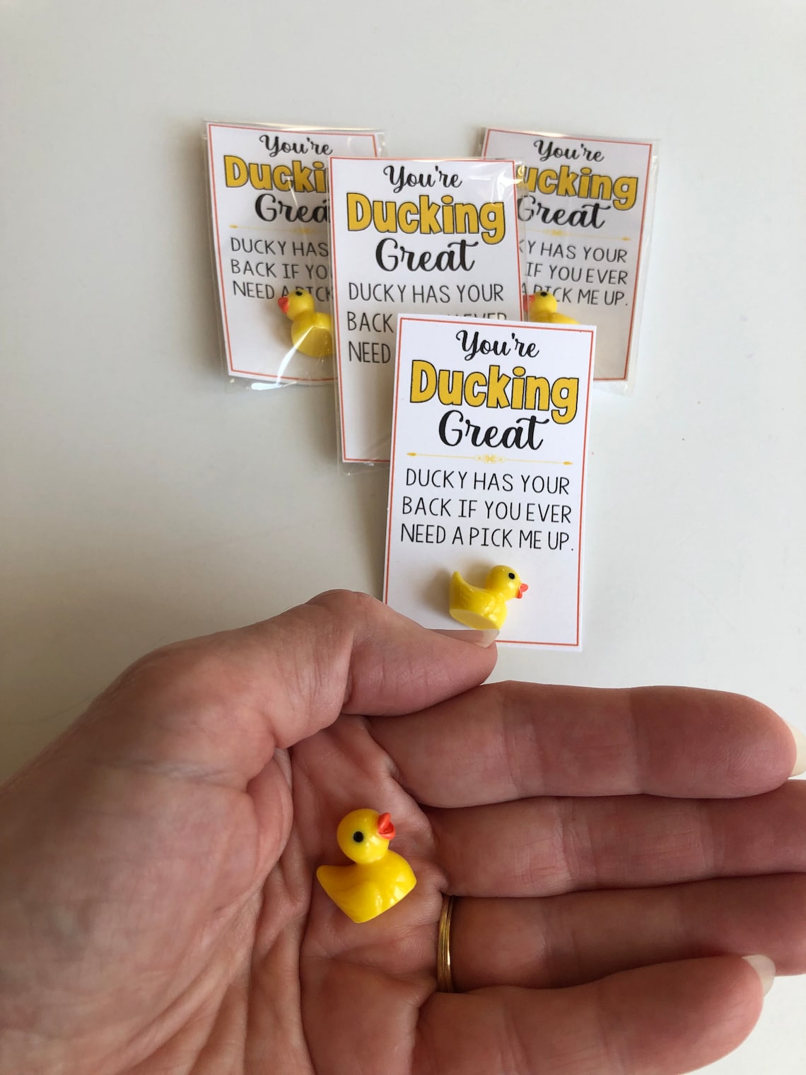 You're DUCKING Great! -rubber Duck, Good Luck Charm, Lucky Ducky -sweet ...
