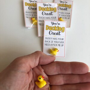 You're DUCKING Great! -rubber Duck, Good Luck Charm, Lucky Ducky -sweet ...
