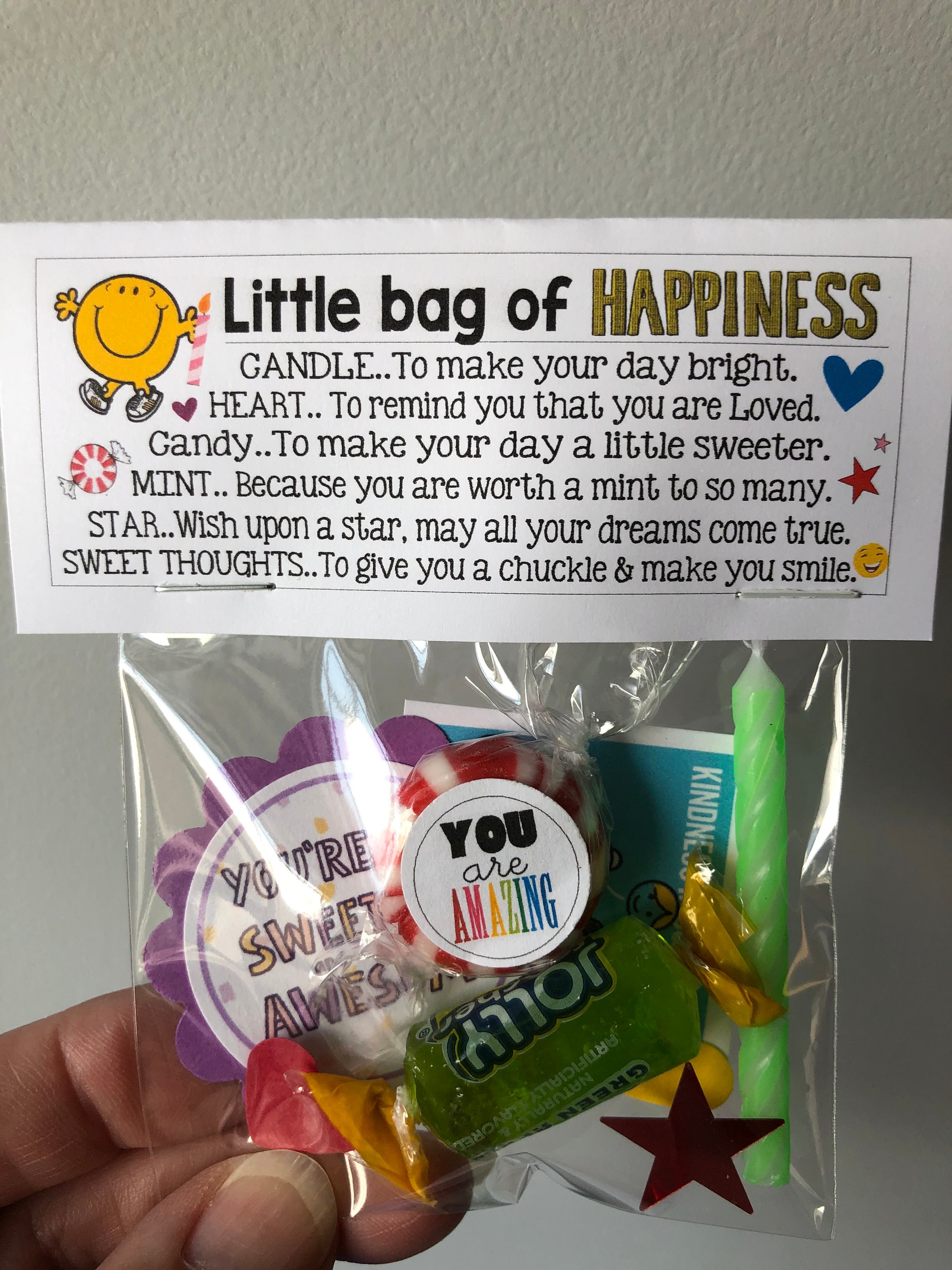 Little Bag of HAPPINESS sweet Thoughts Goody Bag Happy - Etsy