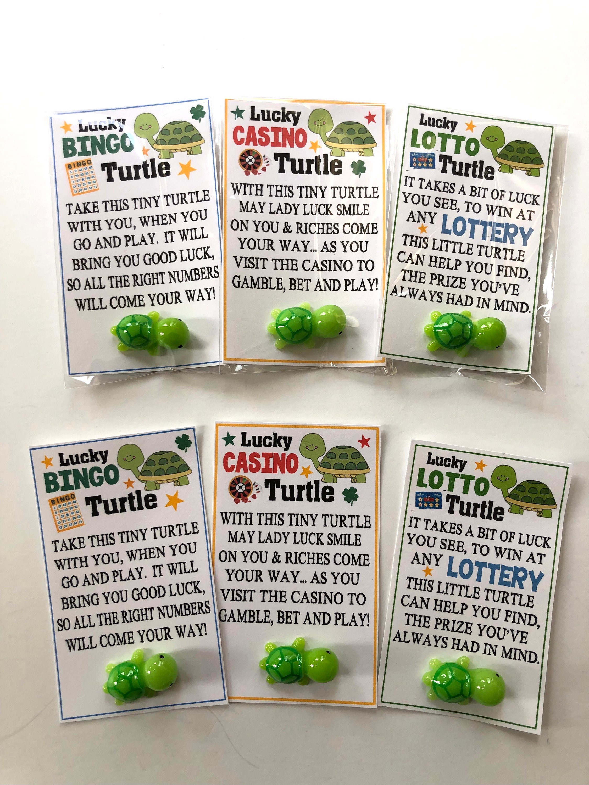Lucky LOTTO, BINGO, CASINO Turtles - Tiny Turtle Good Luck Charm, Lucky ...