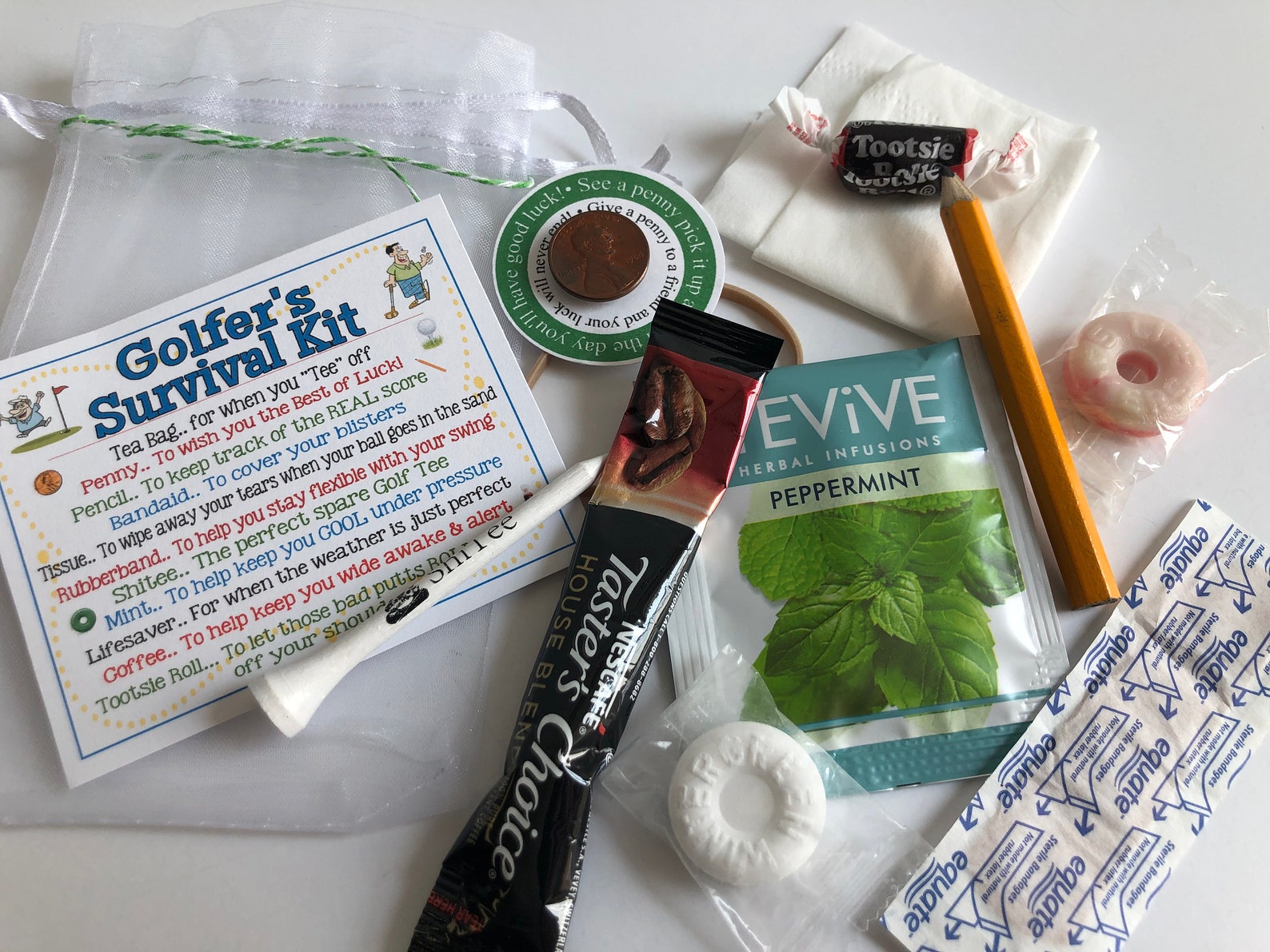 GOLFER'S Survival Kit sweet Thoughts Goody Bag, Happy Birthday, Friends ...