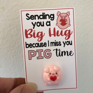 Missing You PIG TIME!- Mini Piggy Good Luck Charm, Tiny Hog Pig Gift ...