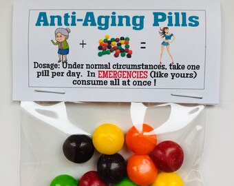 HAPPY PILLS Gag Gift Bags Joke Hilarious Funny White - Etsy
