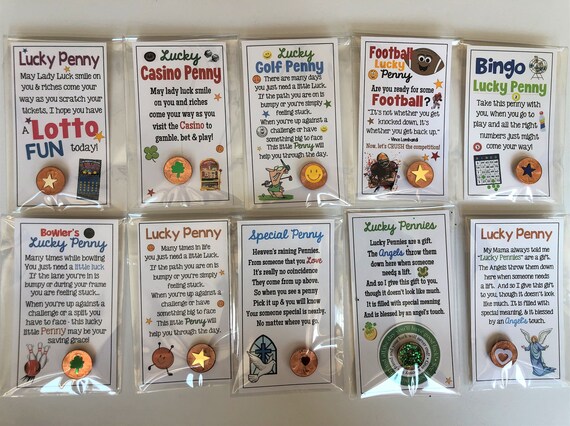 LUCKY PENNY Choice of 10 Designs sweet Thoughts Gift - Etsy