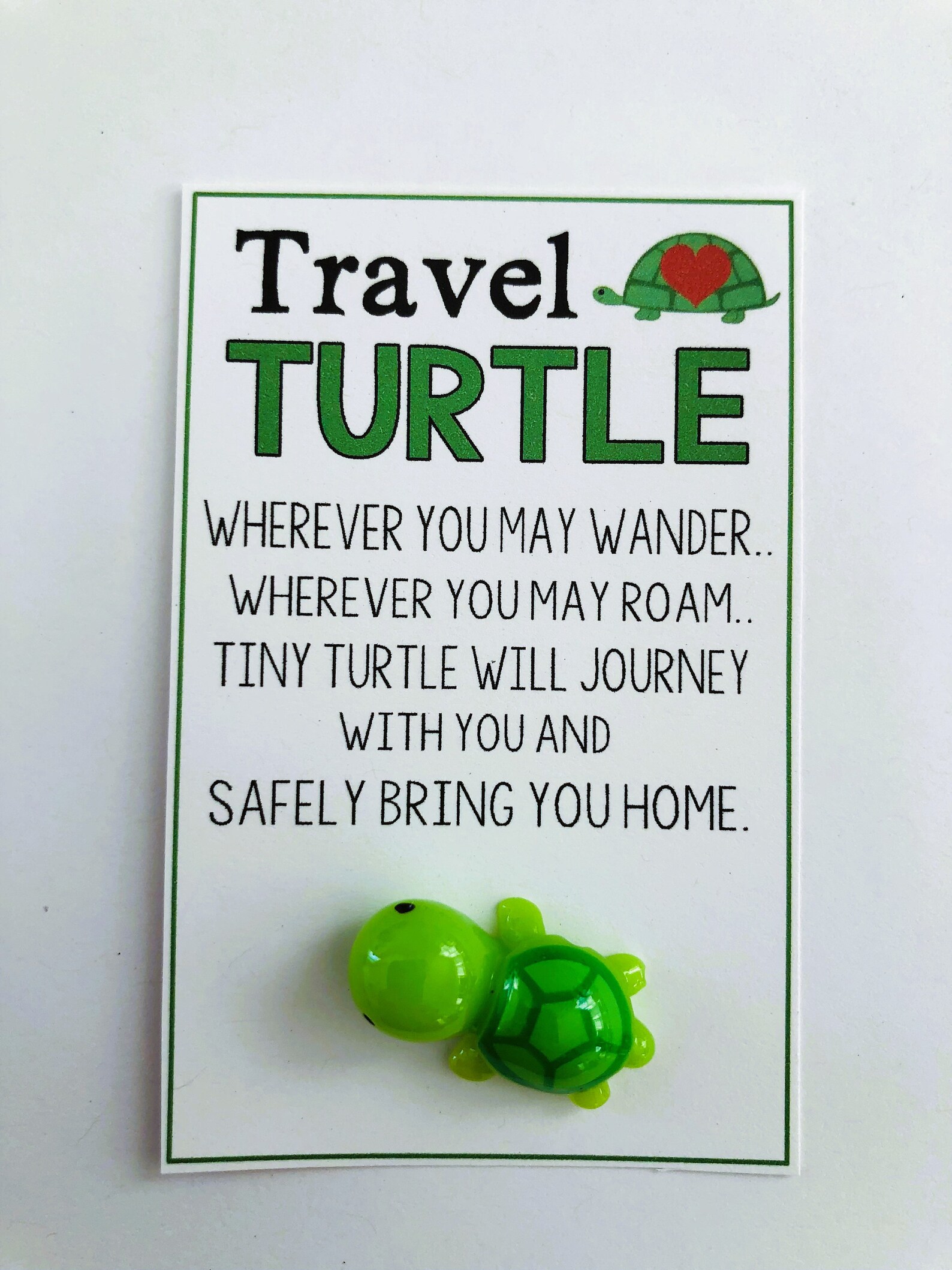 TRAVEL TURTLE Mini Adorable Turtle, Good Luck Charm, Safe Travels, Tiny ...