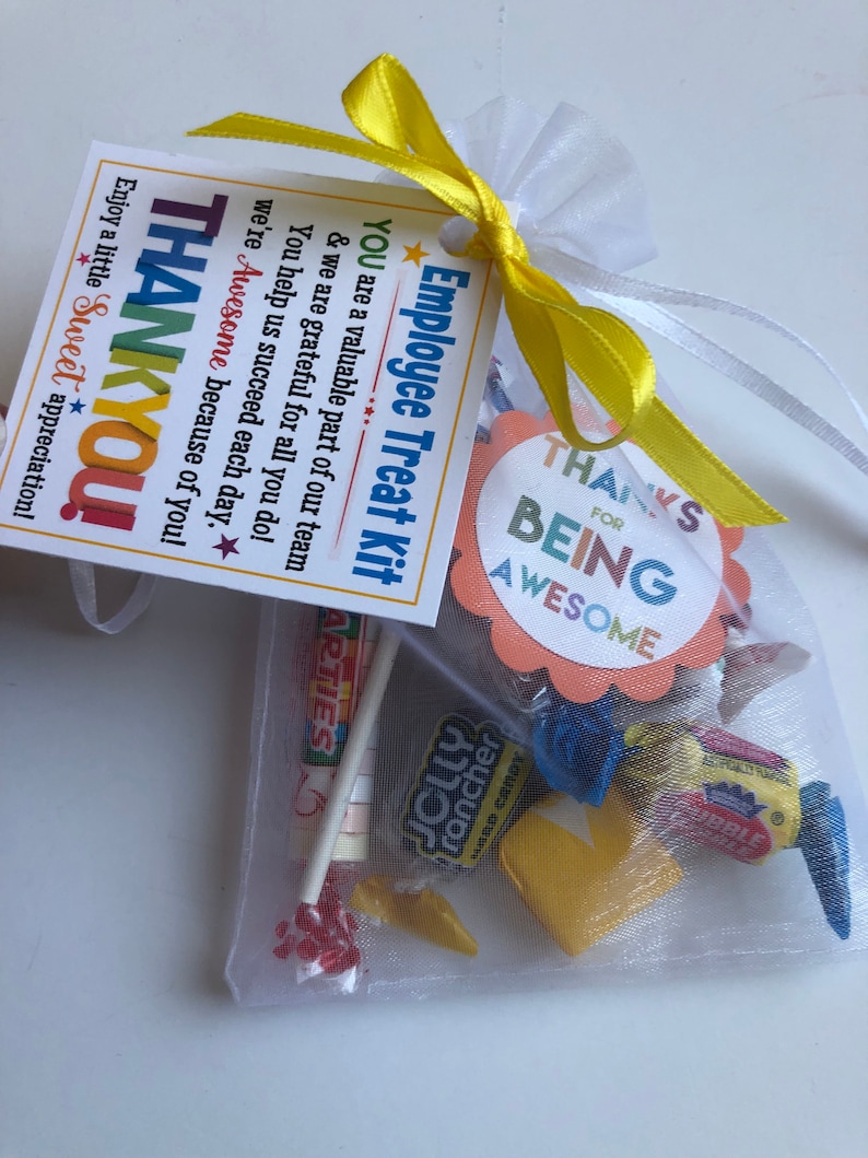 EMPLOYEE TREAT Kit -sweet Thoughts Goody Bag, Happy Birthday, Friends ...