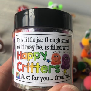 HAPPY CRITTERS Children Reward Gift, Anxiety & Stress Relief Pets, Jar ...
