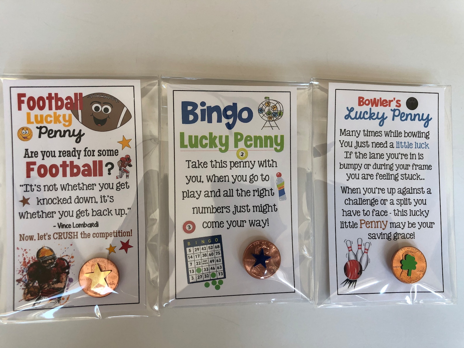 LUCKY PENNY Choice of 10 Designs sweet Thoughts Gift - Etsy