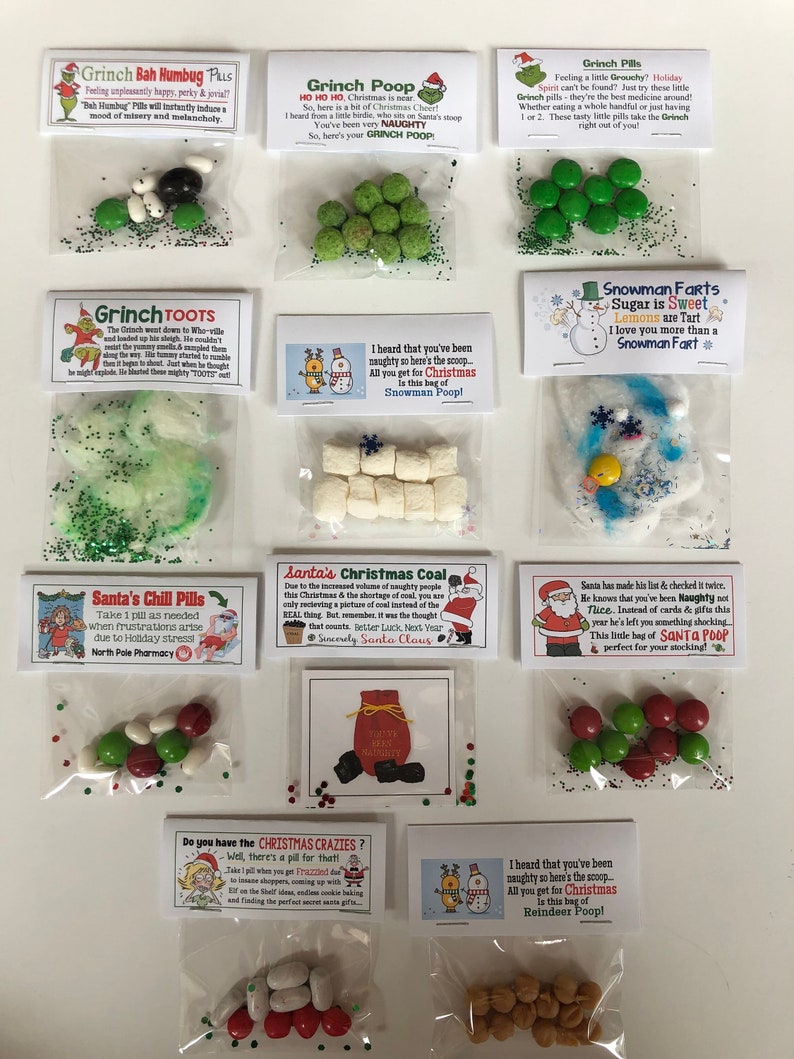 CHRISTMAS Hilarious GAG Gift Bags YOU Choose 3 White - Etsy