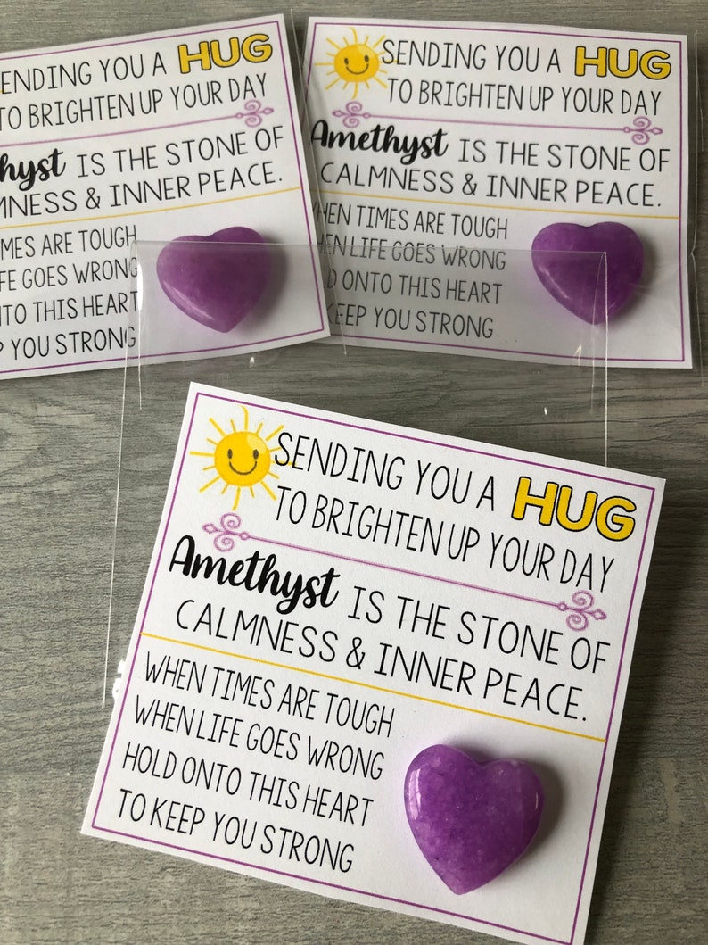 Sending You a Hug - Purple Amethyst- Small - Sweet Thoughts Gift, Mom ...