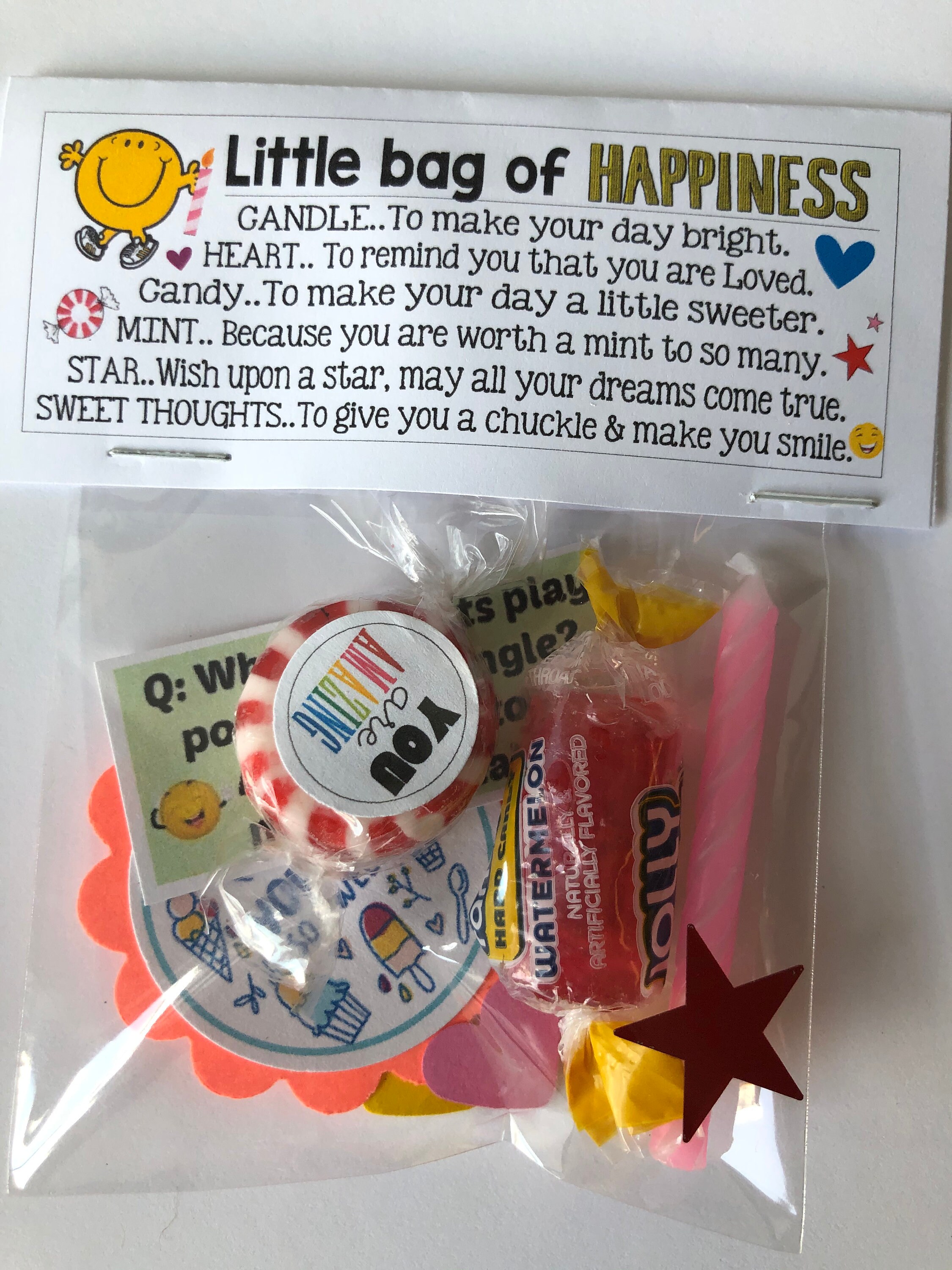 Little Bag of HAPPINESS sweet Thoughts Goody Bag Happy - Etsy