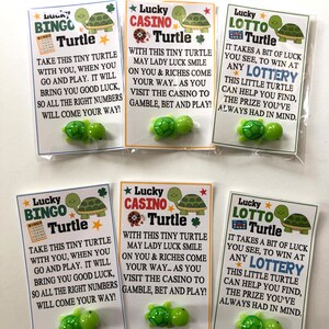 Lucky LOTTO, BINGO, CASINO Turtles - Tiny Turtle Good Luck Charm, Lucky ...