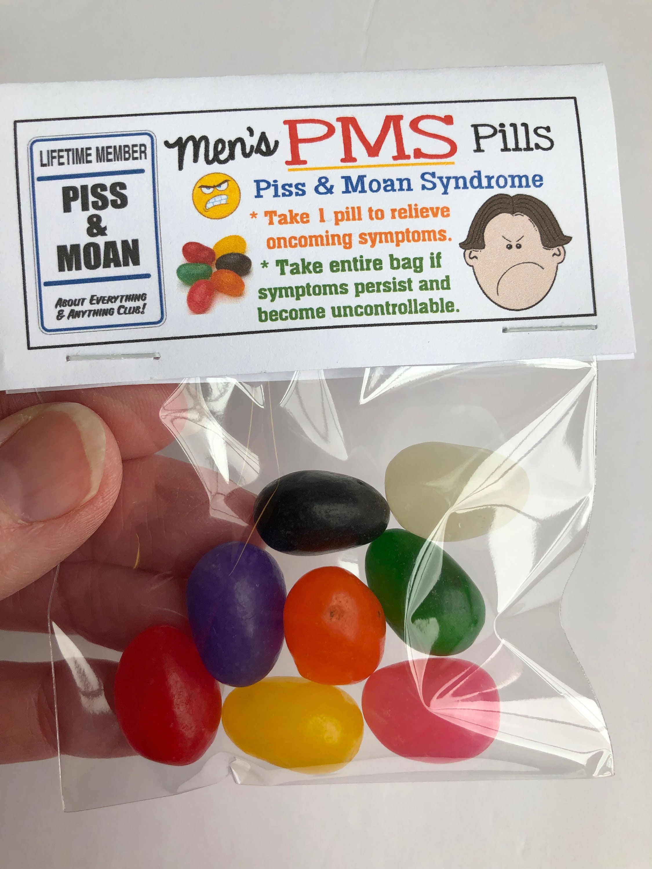 MEN'S PMS Pills Gag Gift Bags Hilarious Birthday White - Etsy