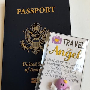 TRAVEL ANGEL Mini Adorable Angel, Good Luck Charm, Safe Travels, Tiny ...