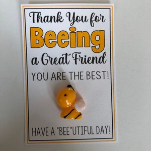 Thank You for BEEING a Great Friend - Mini Bee Good Luck Charm, Tiny ...