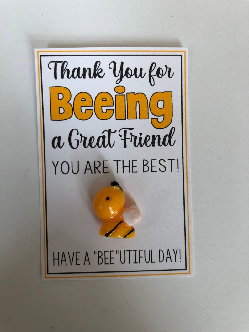 Thank You for BEEING a Great Friend - Mini Bee Good Luck Charm, Tiny ...