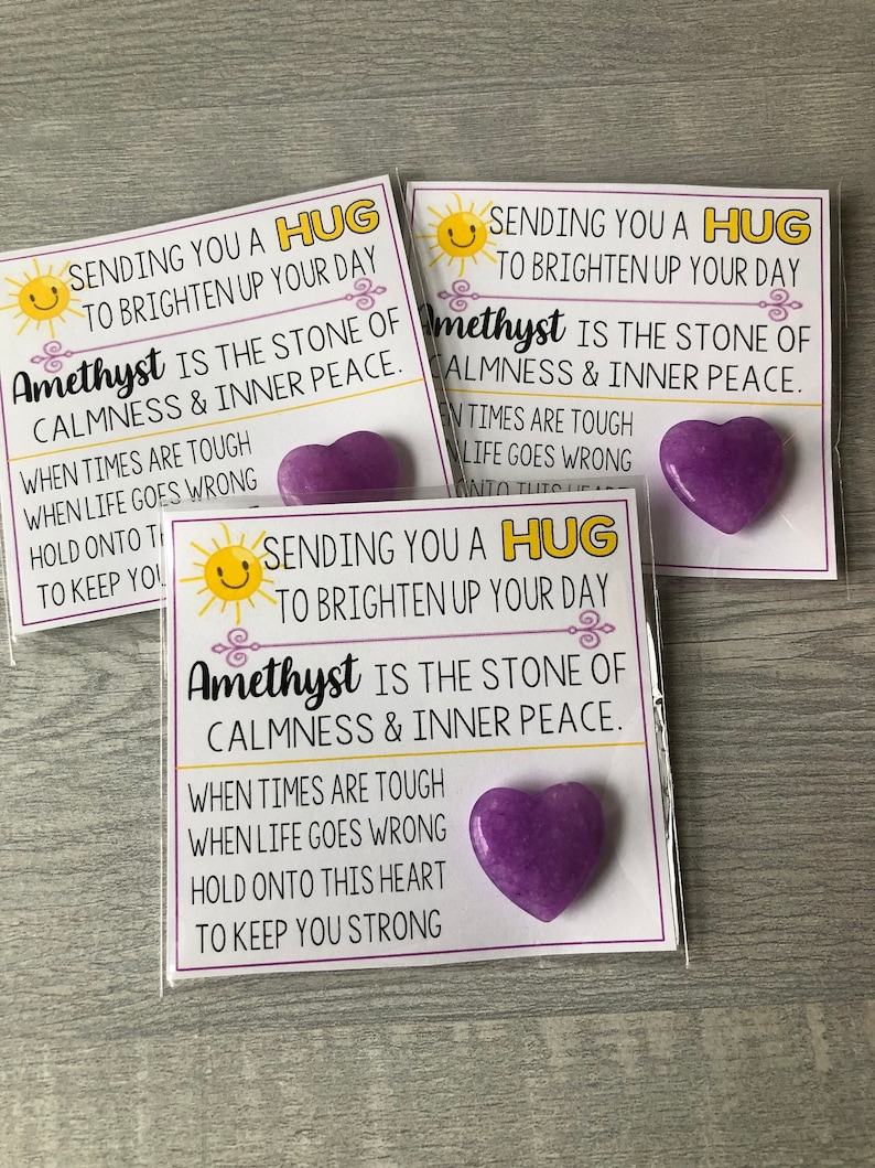 Sending You a Hug - Purple Amethyst- Small - Sweet Thoughts Gift, Mom ...
